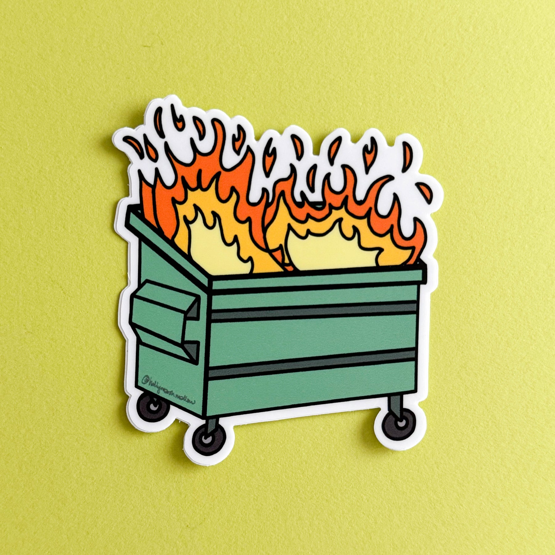 Dumpster Fire Sticker - hollymarshmallow